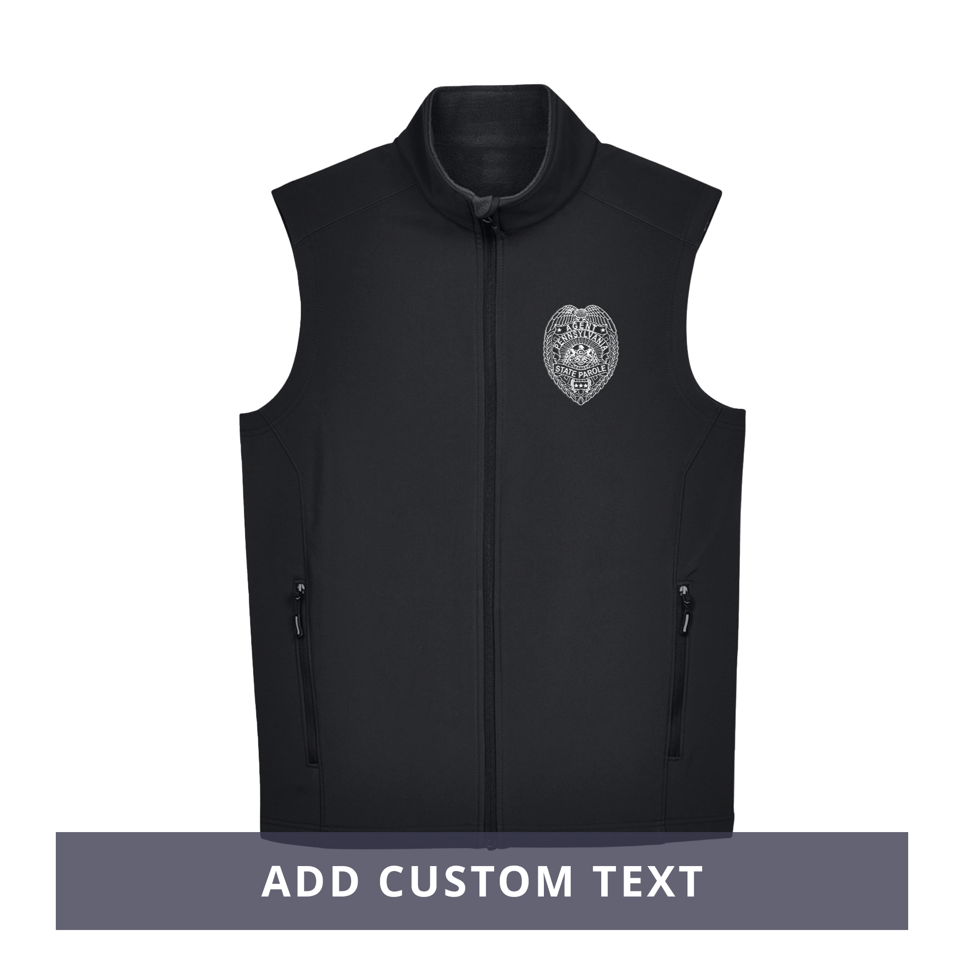 Adult Soft-Shell Vest with Embroidered State Parole Agent Badge (Vario ...