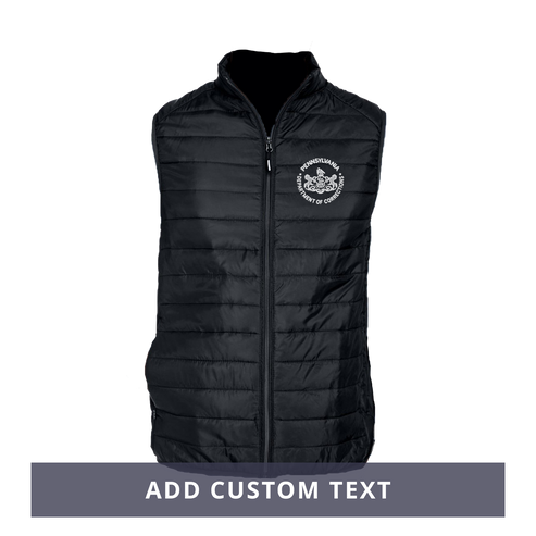 Adult Puffer Vest with Embroidered Department of Corrections Seal ...