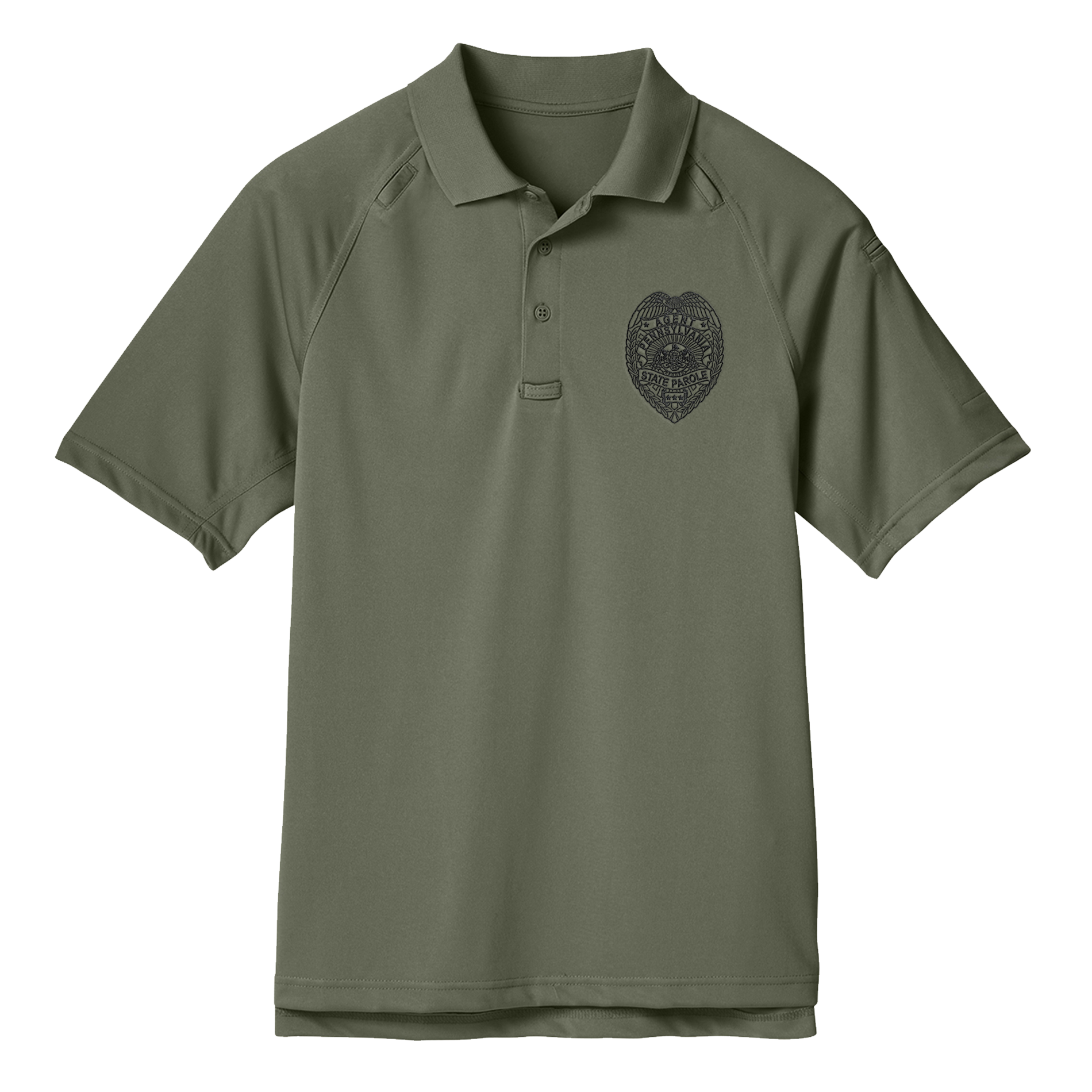 Adult Tactical Short-Sleeve Polo with Embroidered State Parole Agent B ...