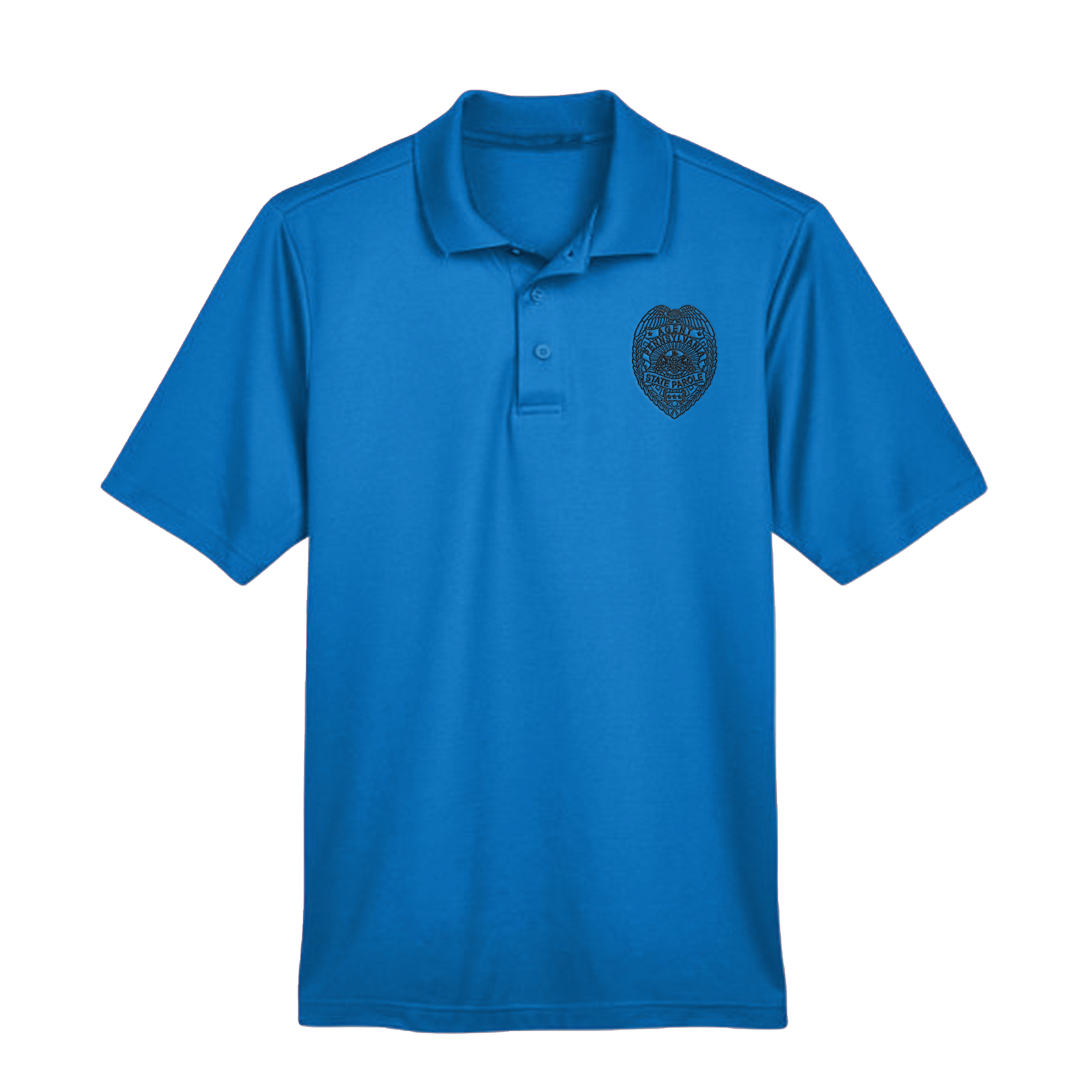 Men’s Luxury Performance Polo with Embroidered State Parole Agent Badg ...